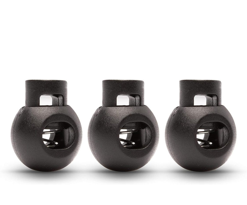 Single Hole Round Cord Locks Black with Spring Loaded Push Button ...